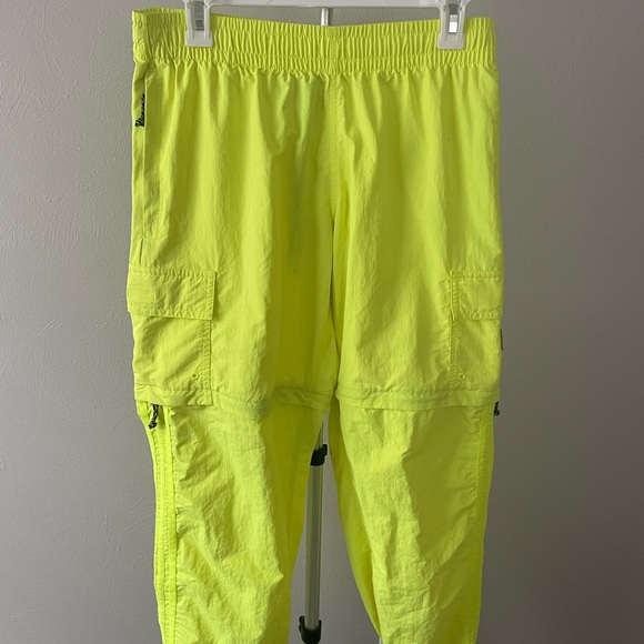 adidas | Pants | Adidas Neon Yellow Joggers That Zip Off Into Shorts ...